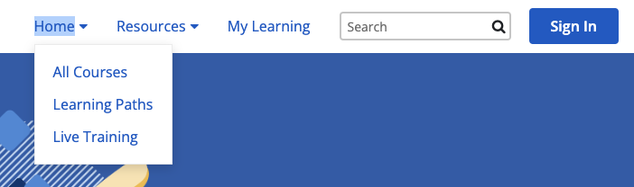 Drop-Down Global Header Links