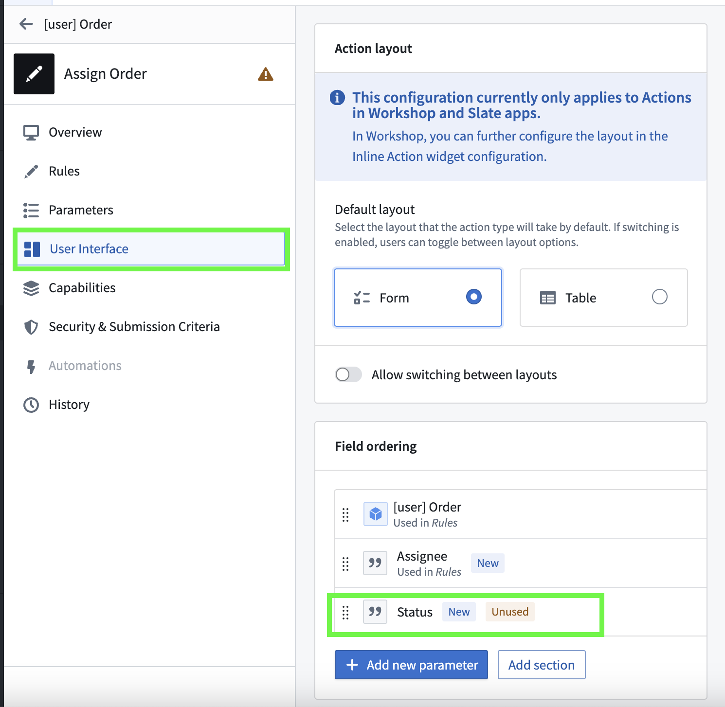 Finish configuring the Action