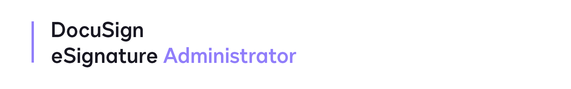 DocuSign eSignature Administrator