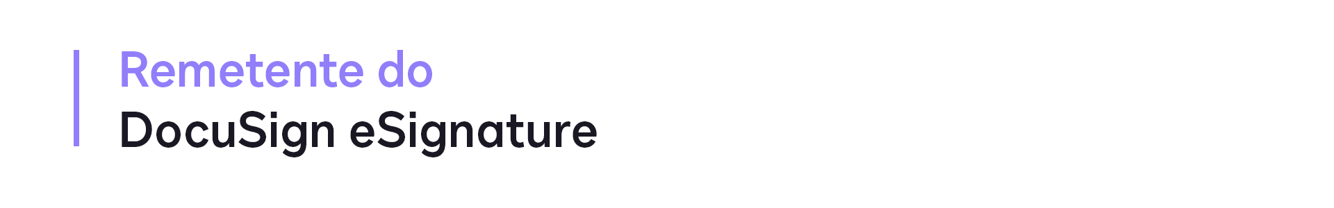 Remetente do Docusign eSignature