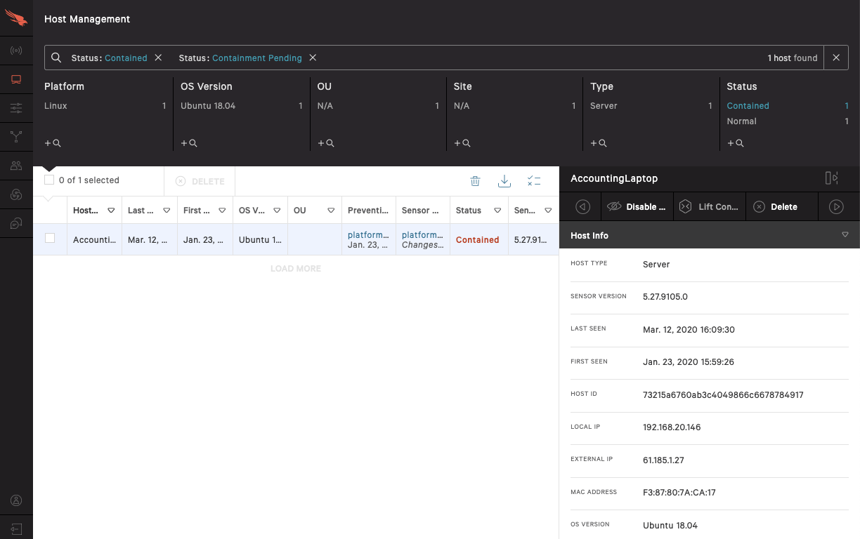 CrowdStrike Network Containment Integration