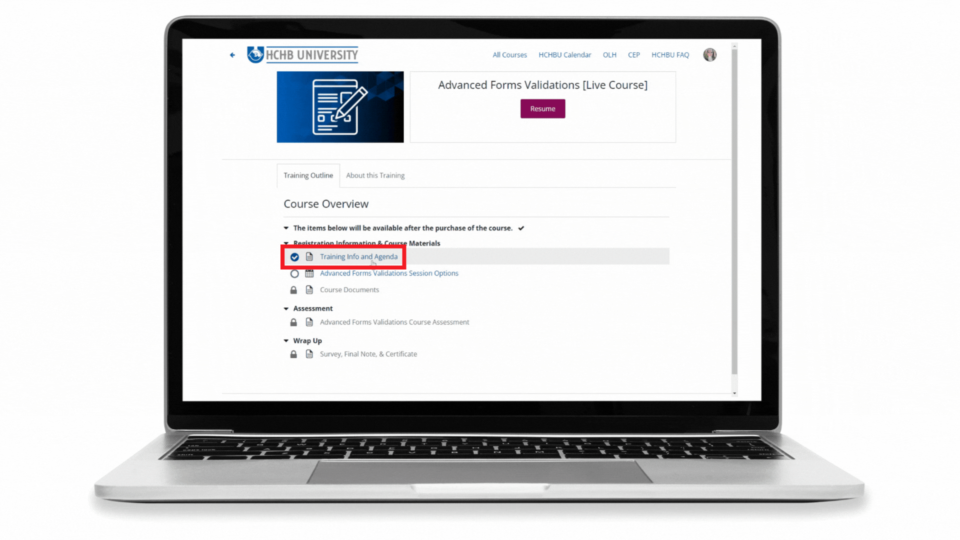Course Registration in Path