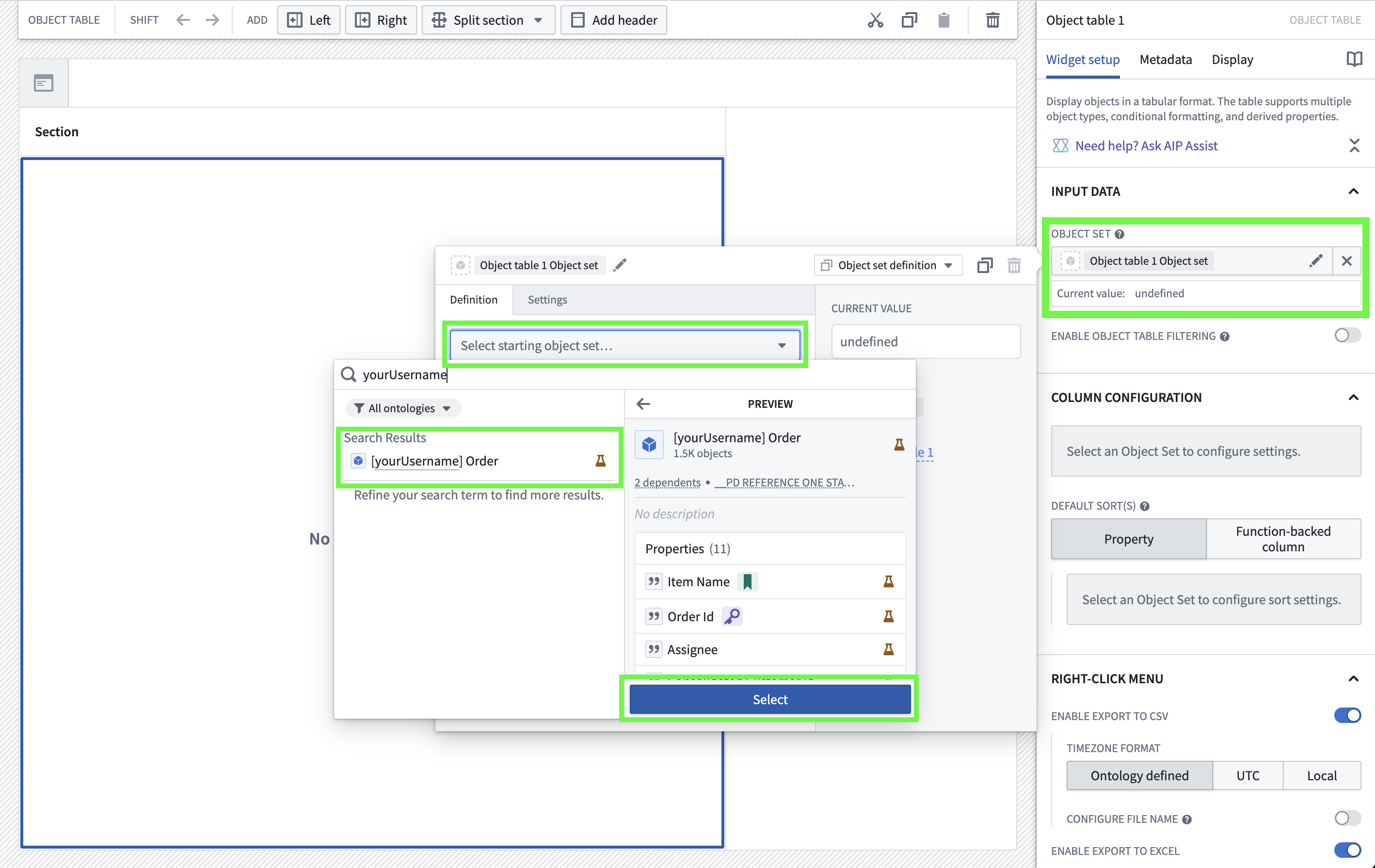 Create an Object Table