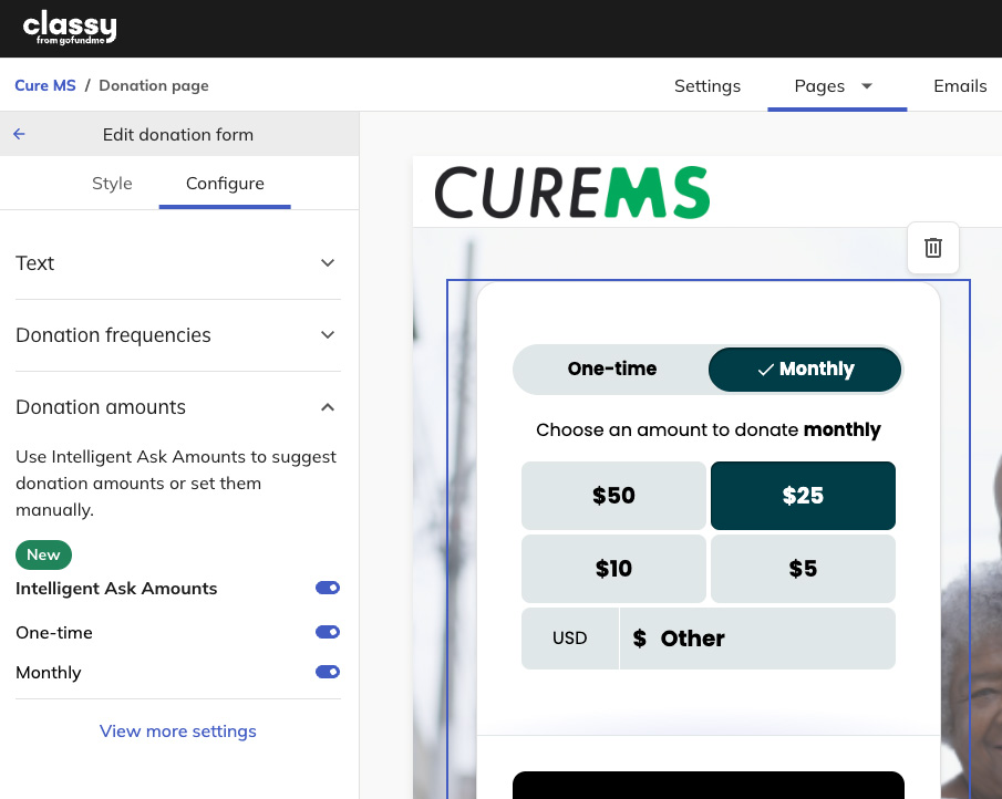 Donation page checklist