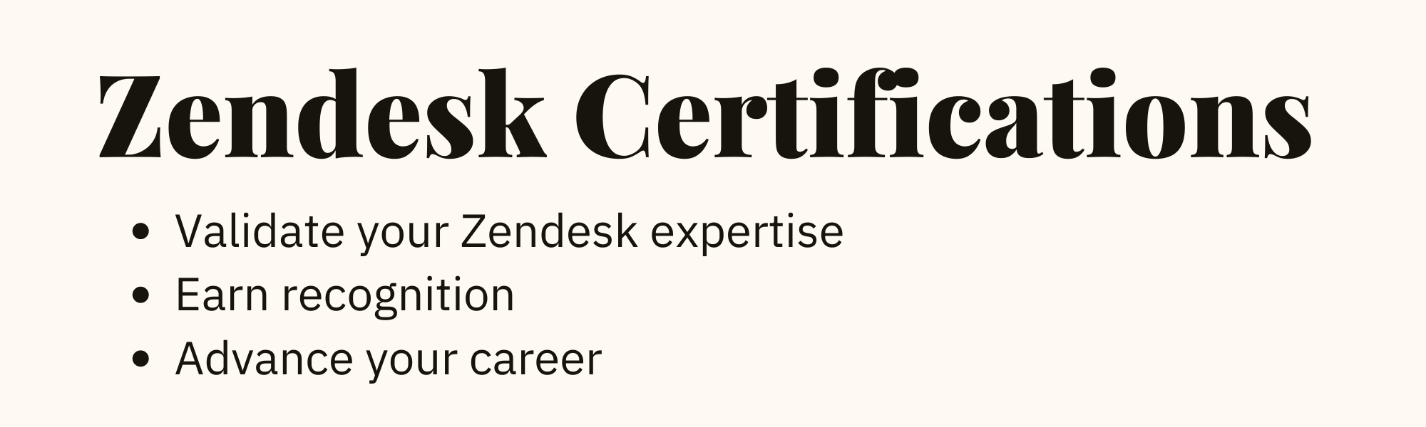 Zendesk Certifications