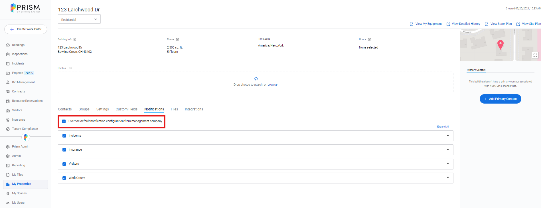 Configuring Visitors Notifications – Prism Support Center