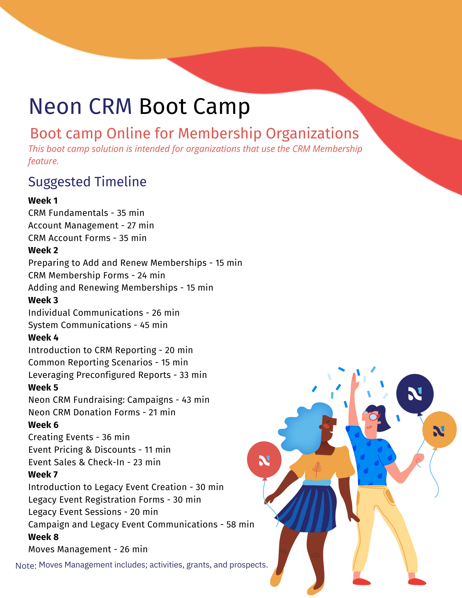 Neon CRM Boot Camp Online for Membership Organizations