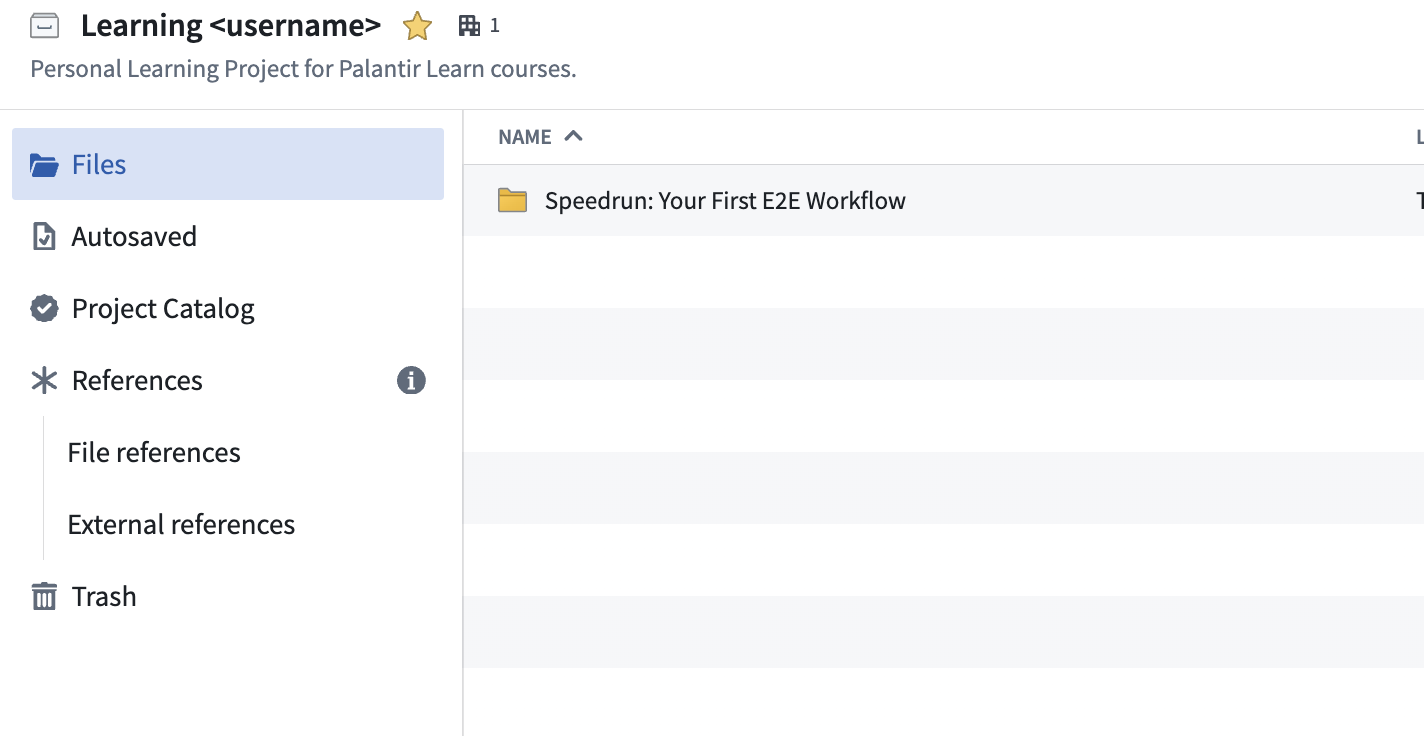 Create a Course-Specific Training Folder