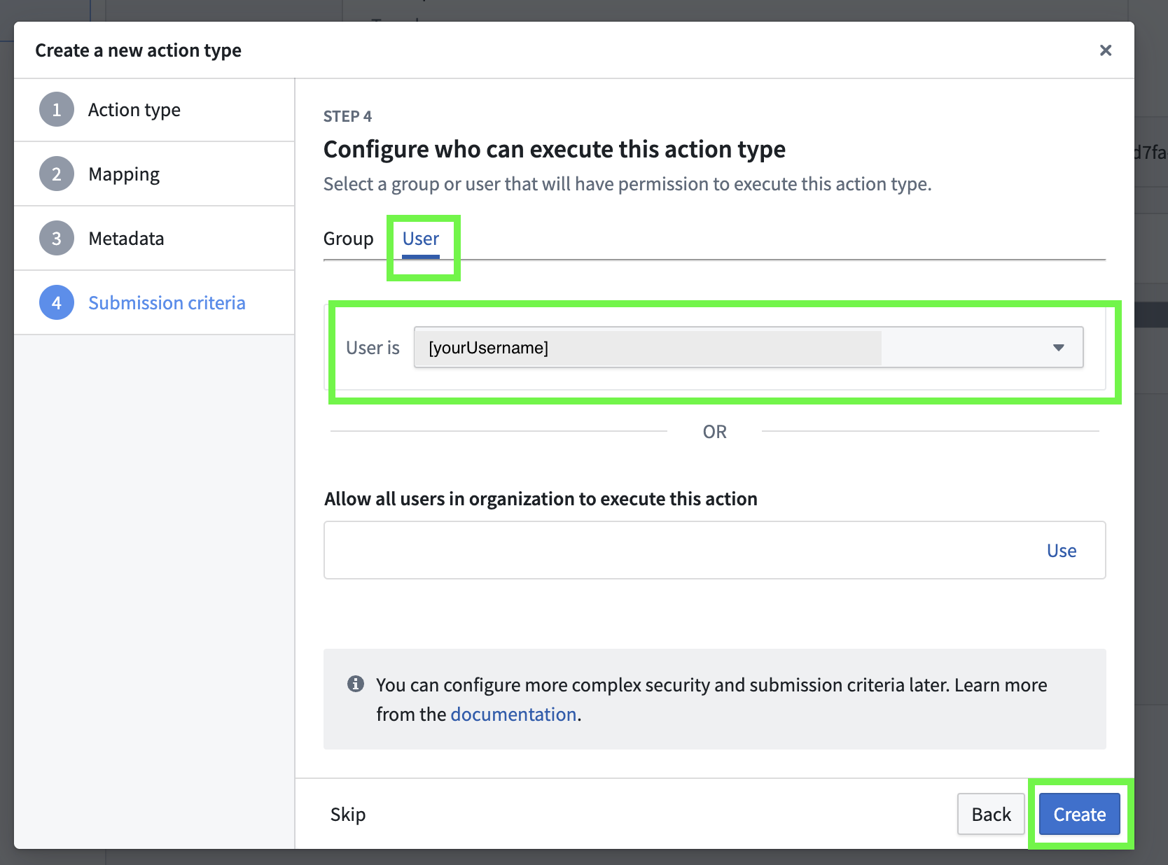 Create the "Assign Order" Action