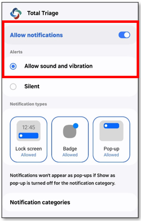 Enable App Notifications for Android