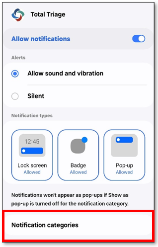 Enable App Notifications for Android