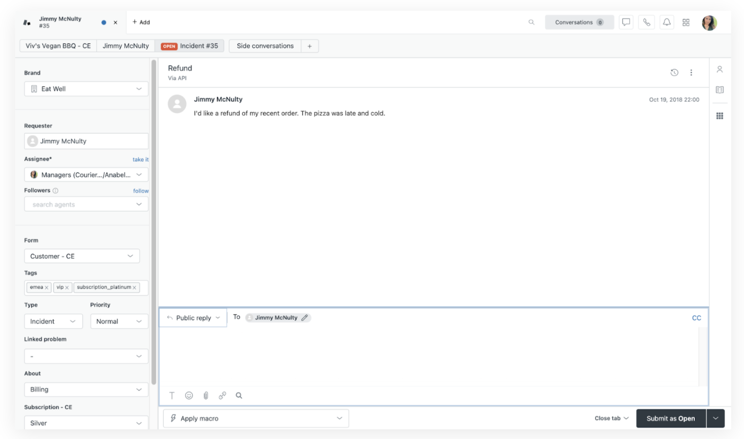 How a ticket moves through statuses