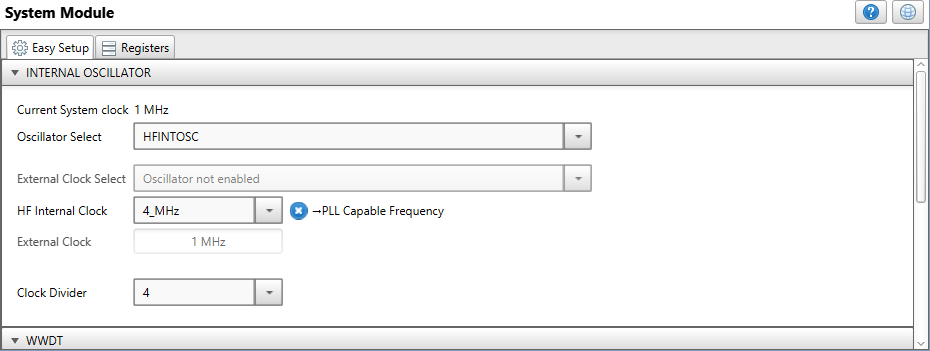 MCC System Module Setup