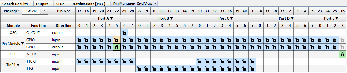 MCC Pin Module Setup