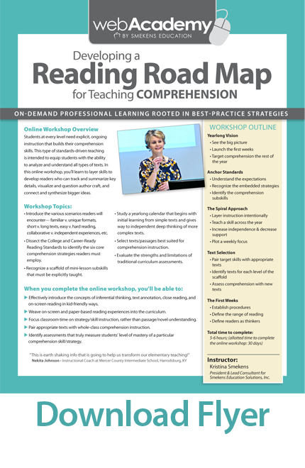 "Developing A Reading Road Map for Teaching Comprehension"