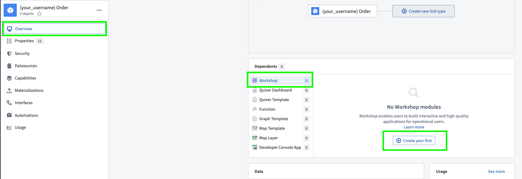 Create the Workshop Module