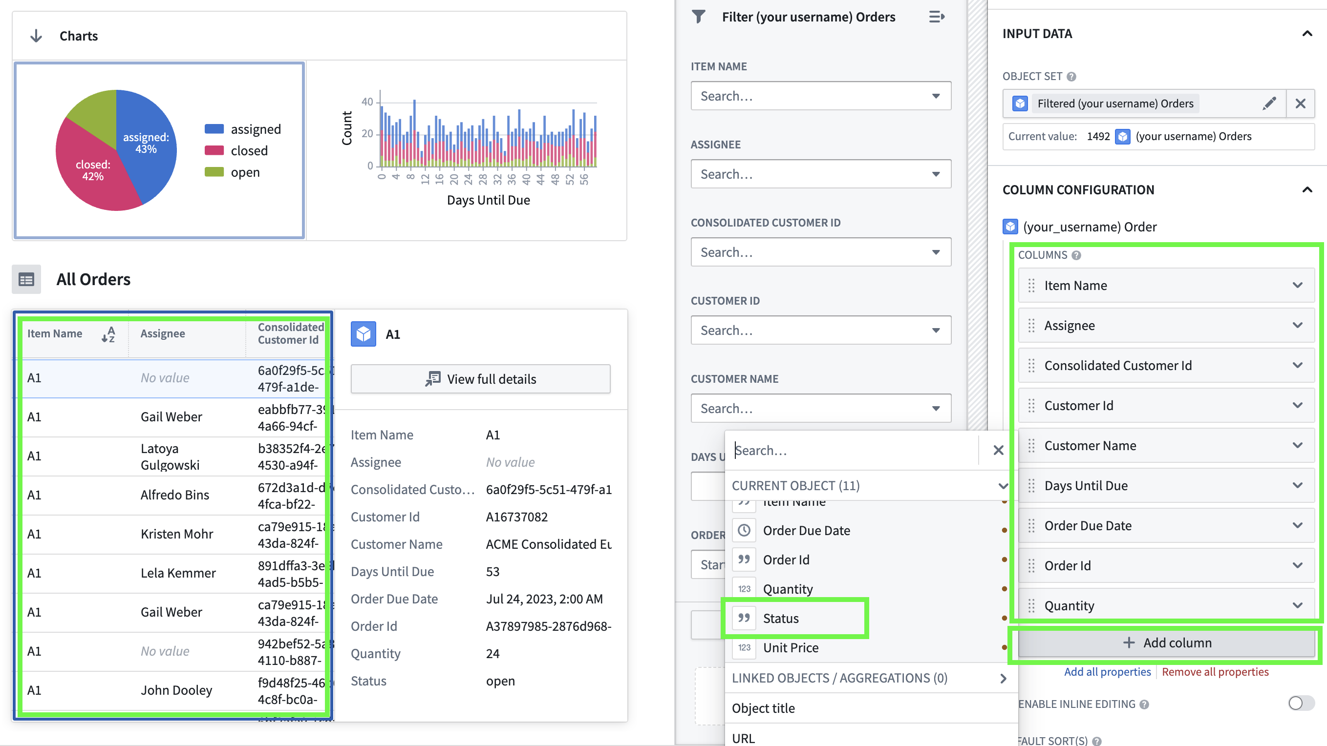 Configure Object Table