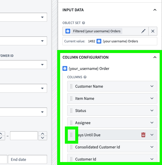 Configure Object Table