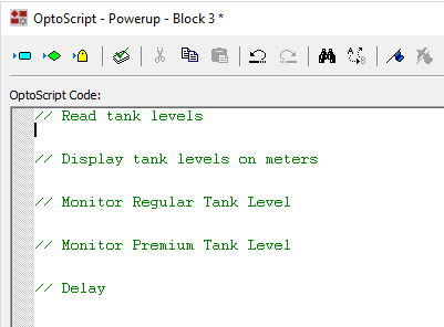 Using the OptoScript Editor