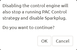 Disabling the Control Engine
