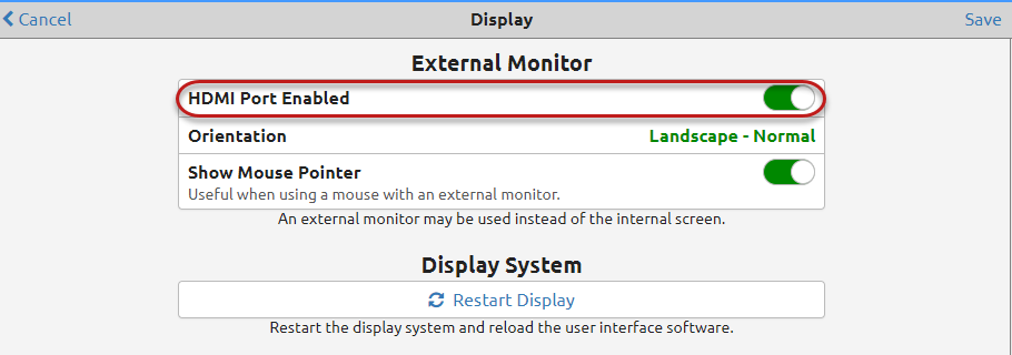 Setting up an External Display and its Orientation