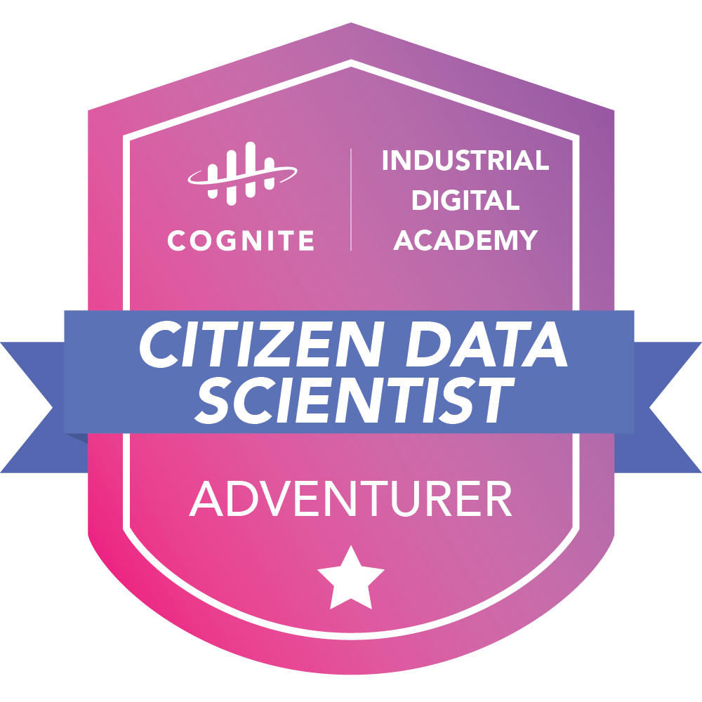 Citizen Data Scientist Adventurer - Learning Path - Badge
